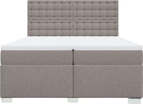 Box spring postel s matrací taupe 200x200 cm textil 3292913