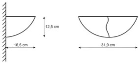 Nástěnné svítidlo FALA 1xE14/12W/230V sádra/bílá