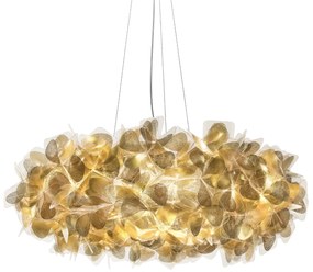 Slamp Clizia Mama Non Mama Gold Large, designové svítidlo s čirým kabelem, 4x12W E27, prům. 78cm