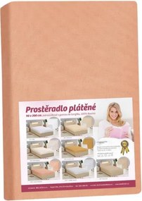 Bellatex Prostěradlo plátěné Meruňková rozměr 180x200 cm