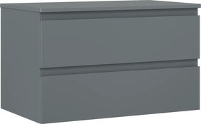 Mexen Orio, koupelnová skříňka 80 cm s horní částí, 2 zásuvky, grafitová matná, 91A10-08047-2-BFFC66