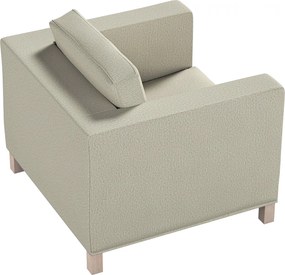 Potah na křesko IKEA Karlanda, krátký barva béžová látka pletený vzor