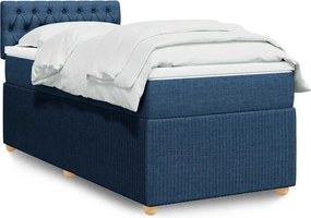Box spring postel s matrací modrá 100 x 200 cm textil 3287380