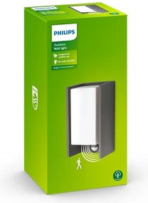 Philips - Venkovní nástěnné svítidlo se senzorem BRIDGE 1xE27/15W/230V IP44