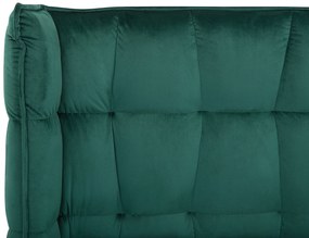 Tmavě zelená sametová postel 180 x 200 cm SENLIS Beliani