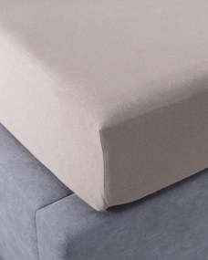 Jersey napínací prostěradlo Jerry 180 × 200 cm beige