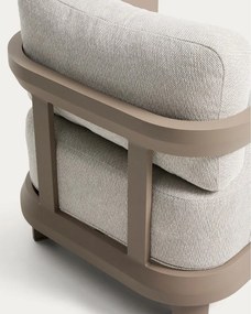 Krémové/taupe polstrované zahradní křeslo Nerano – Kave Home
