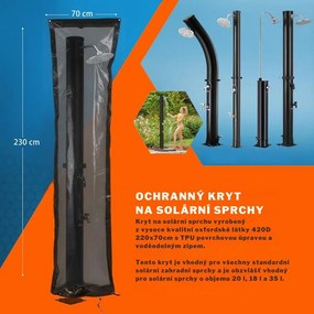 Solární sprcha KARIBIK, 35 l, černá Jurhan