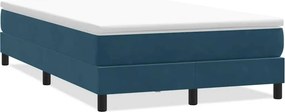 Postel Box Spring bez matrace tmavě modrá 120x210 cm samet 3315823