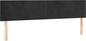 Box spring postel s matrací a LED černá 180x200 cm samet 3134299