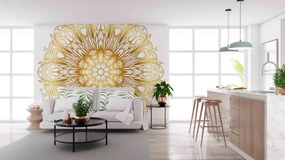 Malvis ® Tapeta Mandala zlatá Vel. (šířka x výška): 216 x 140 cm