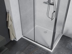 Mexen Apia sprchový kout s posuvnými dveřmi 130 x 90 cm, čiré sklo-chromový profil + sprchová vanička, 840-130-090-01-00-4010