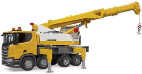 BRUDER 3571 Scania 560R jeřáb Liebherr se světelným a zvukovým modulem