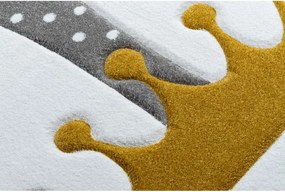 Detský kusový koberec Petit Bunny grey kruh, 140x140 (priemer) kruh, šedá, detská izba, Dywany Łuszczów