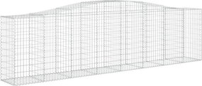 Klenuté gabionové koše 2 ks 400x50x100/120cm pozinkované železo 3145956
