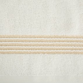 BAVLNĚNÝ RUČNÍK LILA SADA 3KS 70X140 CM KRÉMOVÁ