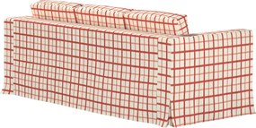 Potah na pohovku IKEA  Karlanda 3-místná nerozkládací, dlouhý barva červená látka vzorované