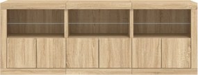 Příborník s LED osvětlením dub sonoma 181,5 x 37 x 67 cm 3209004