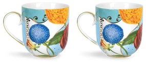 Pip Studio Royal Flower set 2 hrnků 260ml, barevný (dárková sada 2 hrnků)