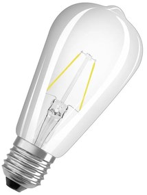 Průhledná LED žárovka E27 2,5 W EDISON, teplá bílá