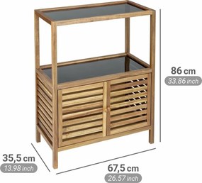 Wenko Široký koupelnový regál s dvířky FONDI