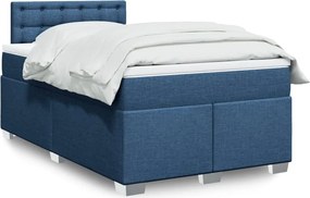 Box spring postel s matrací modrá 120x200 cm textil 3288175