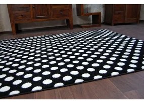 koberec SKETCH F764 černá / krém tečky velikost 160x220 cm | krásné koberce cz