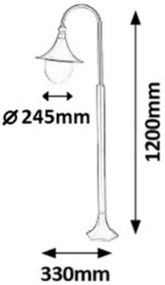 Rabalux 8247 - Venkovní lampa KONSTANZ 1xE27/100W/230V IP44