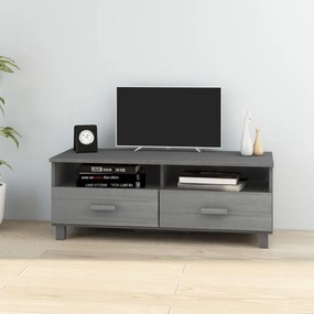 TV stolek HAMAR tmavě šedý 106 x 40 x 40 cm masivní borovice 340470