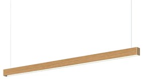 Lineární závěsné svítidlo ze dřeva Square Dekor: Dub, Délka: 1640 mm, Teplota chromatičnosti / Stmívání: 3000 Kelvinů / Stmívatelné Casambi