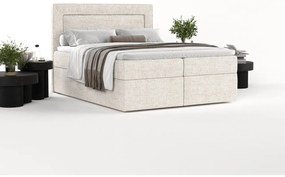 Krémová boxspring postel s úložným prostorem 140x200 cm Imagine – Maison de Rêve