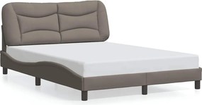 Rám postele bez matrace Hvar taupe 140 x 190 cm textil 3207769