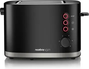 Niceboy ION Cruncher C3 černá / Topinkovač / 870W / 2 sloty / 6 stupňů