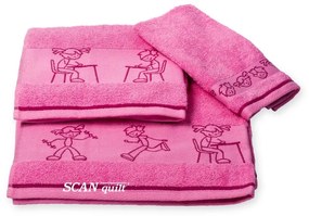 SCANquilt dětský ručník KIND růžová malý ručník 30 x 50 cm