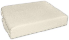 Nepromokavé froté prostěradlo do kočárku 75 x 35 - ecru Rozměry: 75x35