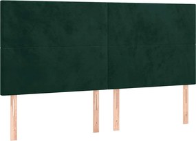 Čelo postele tmavě zelené 180x5x118/128 cm sametové 3116115