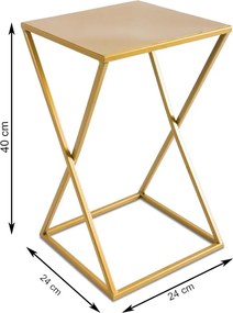 STOJAN NA KVĚTINÁČ LOFT5 40X24X24 CM ZLATÁ