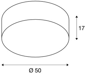 SLV 156050 Tenora, stropní svítidlo z černého textilu, 3x23W E27, prům. 50cm