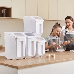 15Lx2 + 20Lx2 Zásobník na ingredience Vzduchotěsný kuchyňský koš na mouku