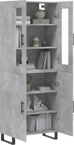 Skříň highboard betonově šedá 69,5x34x180 cm kompozitní dřevo 3198237