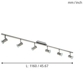 EGLO 90927 - Stropní svítidlo ROTTELO 6xGU10/LED/3W