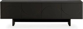 Černý TV stolek 180x55x40 cm Solei – MOME