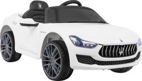 Ramiz Elektrické autíčko Maserati Ghibli na akumulátor bílé + dálkové ovládání