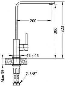 ALVEUS Set ROCK 70 dřez 780x480 mm + baterie AFRA, beton