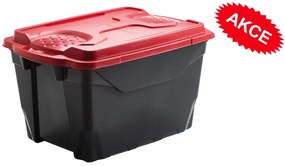 Box BRICO M s víkem černá/červená