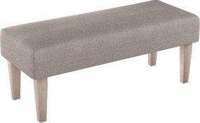 Dlouhá lavička 100x40cm barva béžová látka pletený vzor