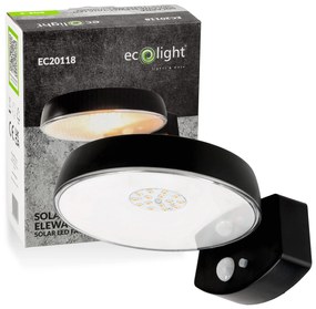 ECOLIGHT 4x Solární fasádní LED svítidlo s pohybovým senzorem