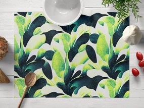 Biante Dekorační prostírání na stůl Rongo RGP-505 Velké zelené listy 35x45 cm