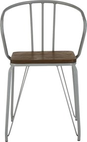 Šedá/v tmavě přírodní barvě jídelní židle z jilmového dřeva District – Premier Housewares