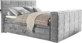 XXXLutz POSTEL BOXSPRING, 180/200 cm, barvy stříbra Carryhome - Postele s úložným prostorem - 002220044502